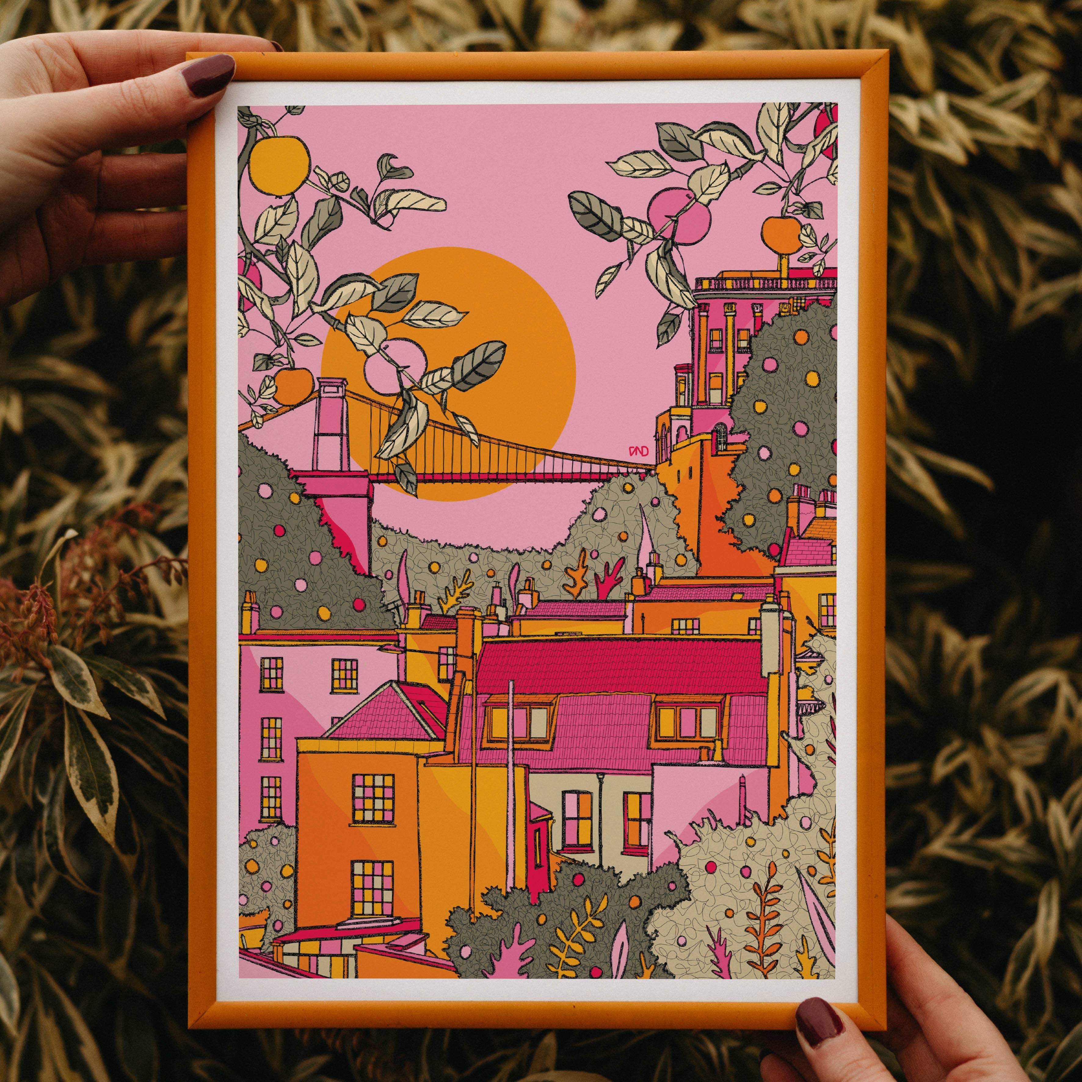Colour Bristol Art Print by Freya Niamh – Clifton Suspension Bridge Shop